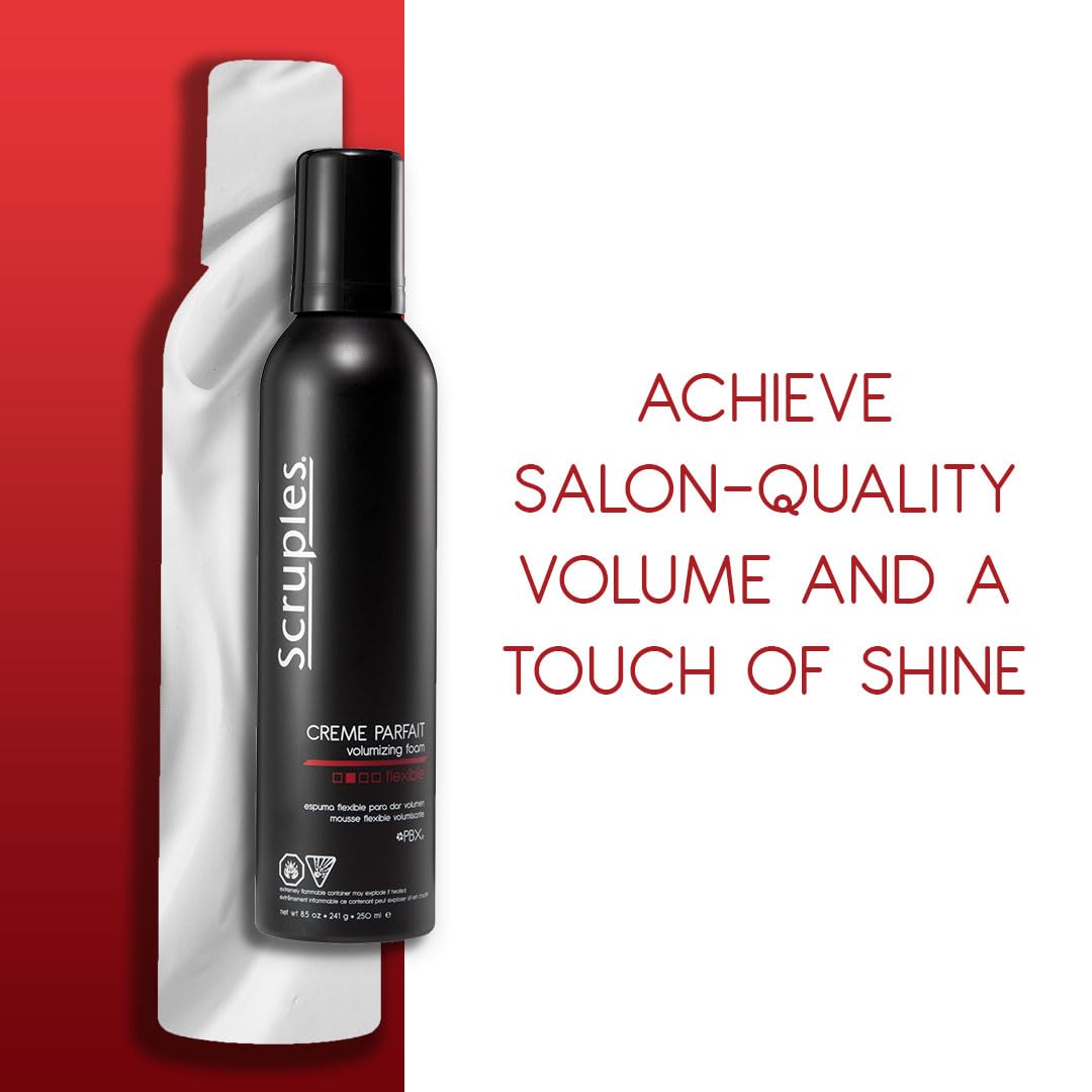 Scruples Creme Parfait Volumizing Foam - Rich & Weightless Styling Foam for Ultimate Smoothing Control, Hydration & Frizz-Free Hold - Alcohol-Free Hair Mousse for All Hair Types (Pack of 2)