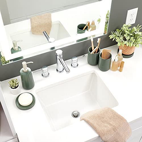iDesign Ceramic Earth Collection Tumbler Cup, Moss