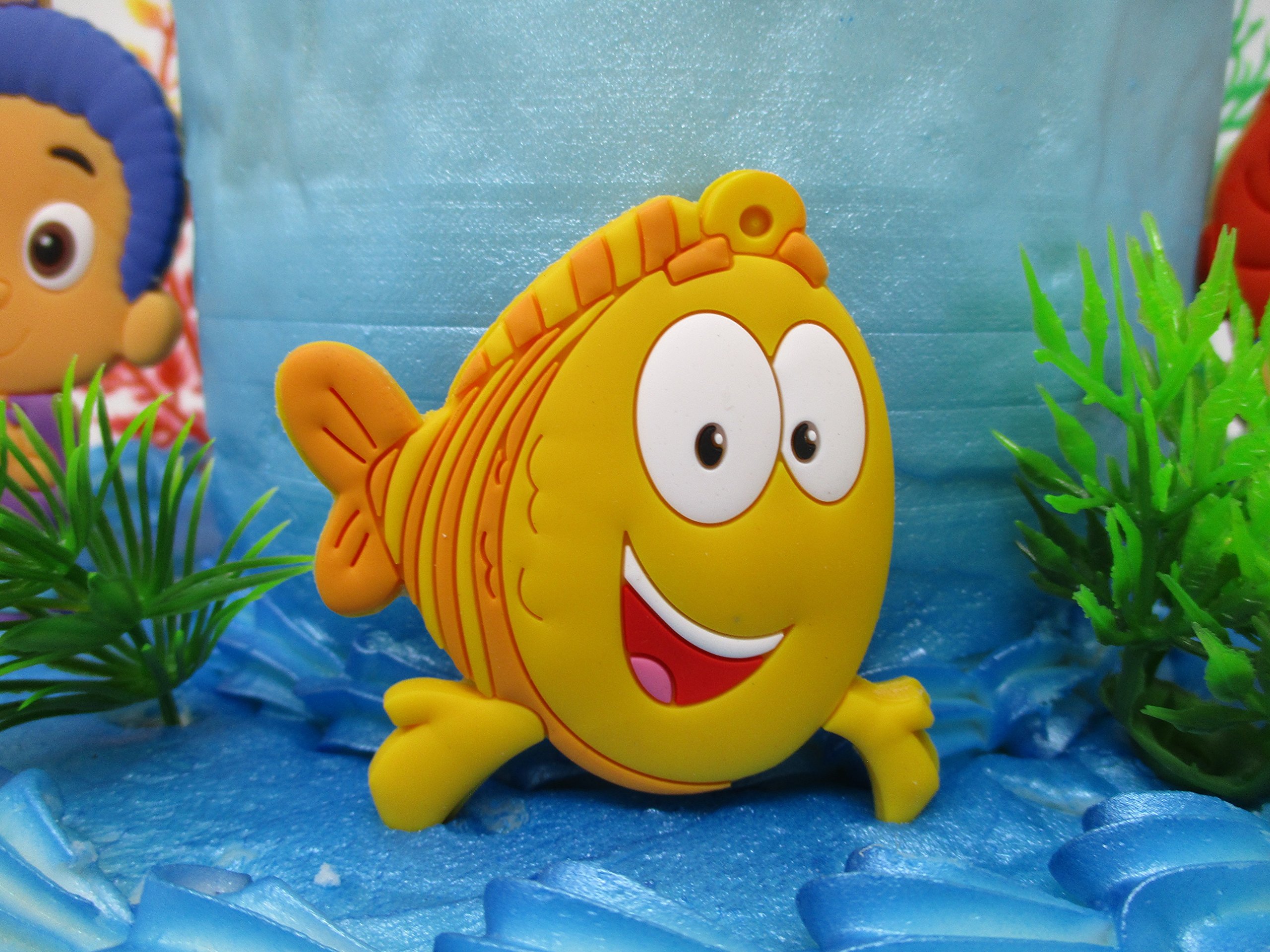 Bubble Guppies Birthday Cake Topper Set Featuring Gil and Friends with Underwater Decorative Accessories