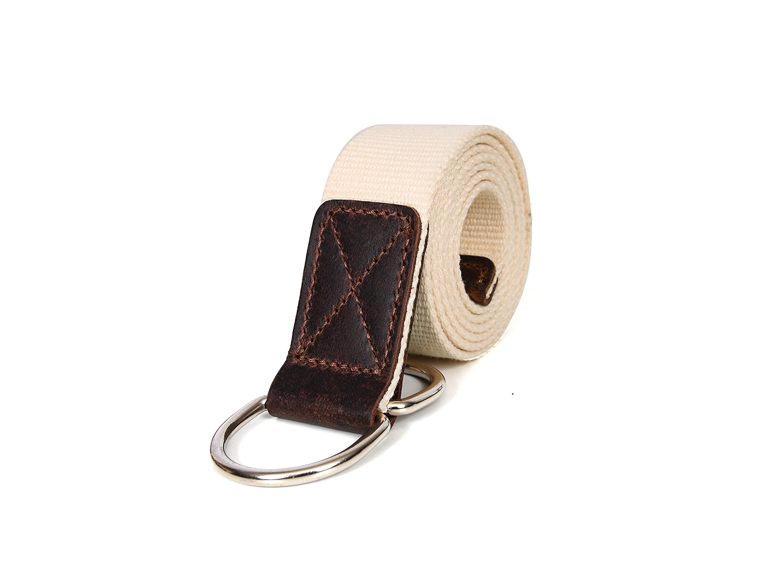 Aaron Leather Goods Canvas Belt with D-ring for men & women 1 or 3 pcs Black Brown Green (Blue, L/XL (36"-42" Waist))