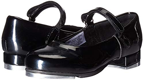 Leo Baby-Girl's Rhythm TAP Dance Shoe, Black, 10 Medium US Toddler