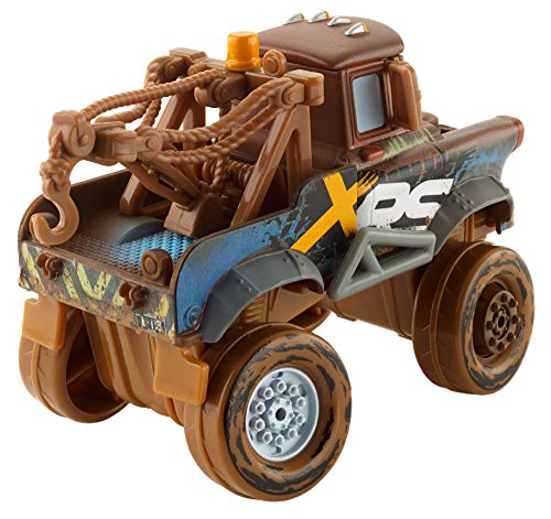 Disney Pixar Cars XRS Mud Racing Mater Oversized 1:55 scale Die-cast, Real Suspension, Off-Road, Dirt-splashed, All-terrain Wheels, 1:55 scale, Ages 3 and up