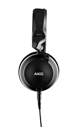 AKG Pro Audio AKG K182PROFESSIONAL Closed-Back Monitor HEADPHONESK182, Black, Standard Size (3103H00030)