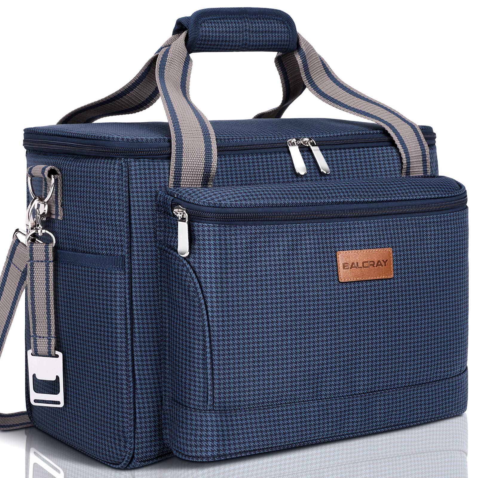 BALORAY Lunch Bag Large Picnic Bag Leakproof Insulated Lunch Bags for Adults Perfect for Long Hour Working (Blue)