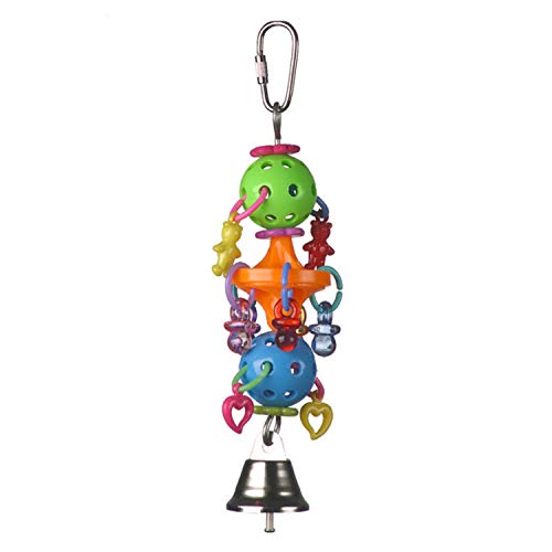 Super Bird Creations SB1083 Binky Bop Bird Toy, Medium Bird Size, 7.5" x 1.5"