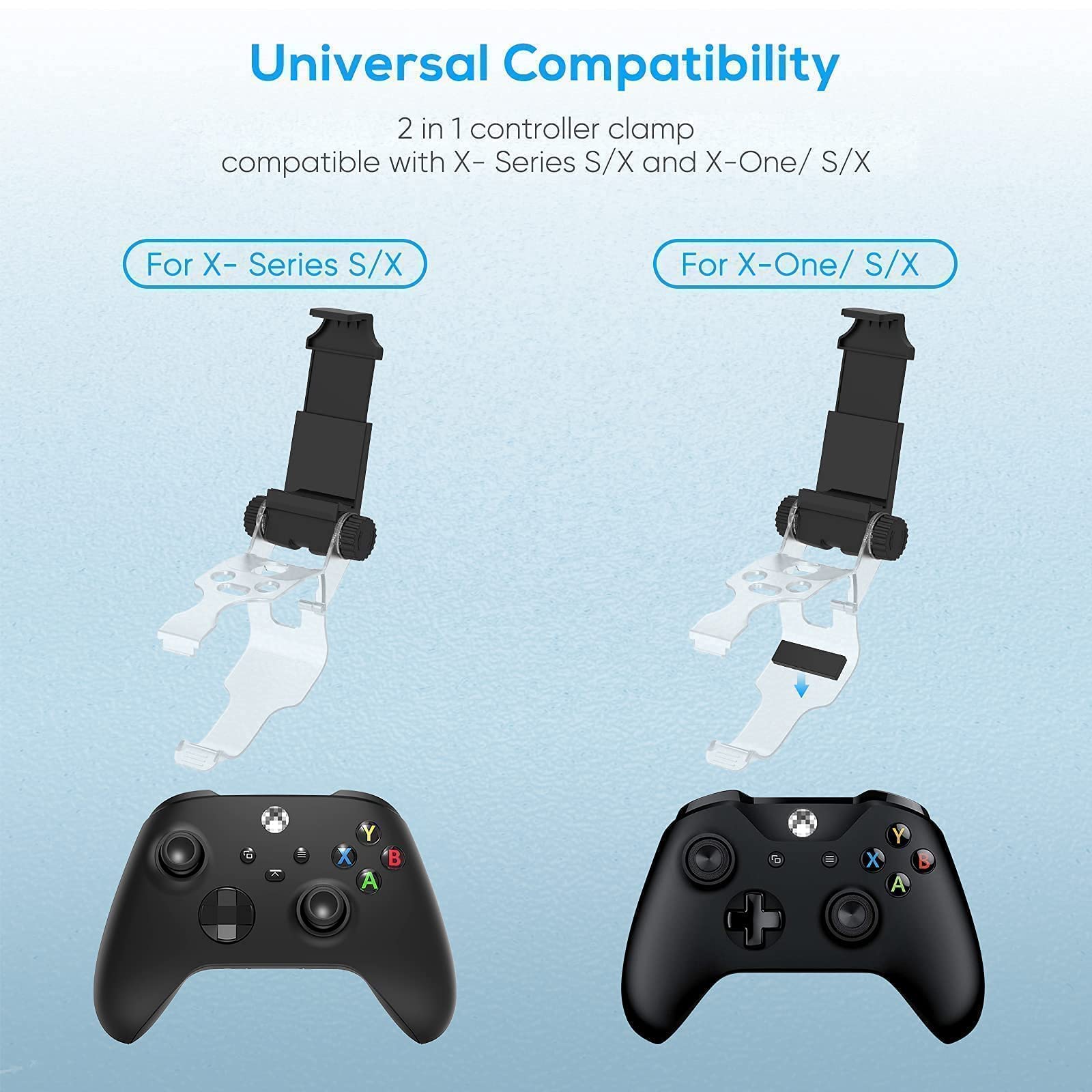 MENEEA Charging Stand with Cooling Fan, Controller Phone Foldable Clamp Holder for Xbox-Series X