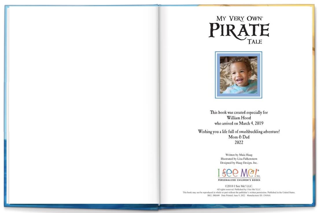 My Very Own Pirate Tale - Personalized Children's Story - I See Me! (Hardcover)