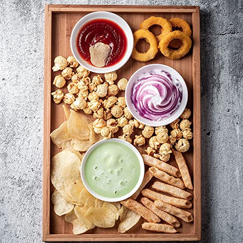 UIBFCWN 3 Oz 10 Pack White Dipping Bowls, Ceramic Dip Bowls, Soy Sauce Dish & Bowl, Olive Oil Dipping Dishes, Charcuterie Bowls, Serving Bowls for Side Dishes, Ketchup, BBQ and Party Dinner