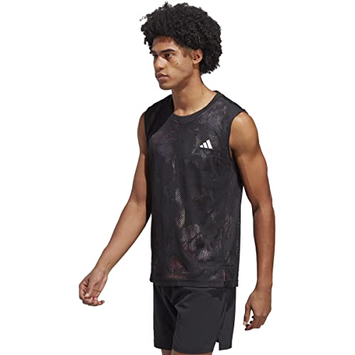 adidas Men's Tennis Melbourne Sleeveless T-Shirt, Black, Medium