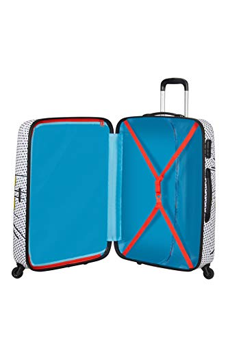 AMERICAN TOURISTER Luggage Suitcase, Multicolored (Captain America Pop Art), L (75 cm-88 L)