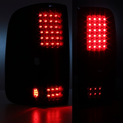 AKKON - For 04-08 Ford F150 F-150 Pickup Truck Styleside Model Black Smoked LED Tail Lights Brake Lamps Pair