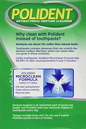 Polident Smokers Denture Cleanser 120 ea (Pack of 2)
