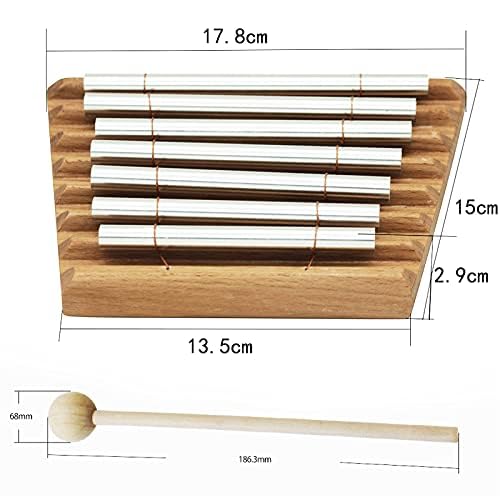 Energy Chime with Mallet Rhythm Wind Chime 7 Tone Hand Chimes Wind Chimes Percussion Instruments Reminder Meditation Chimes for Classroom Management Teaching Supplies 16.8 * 15 * 13cm