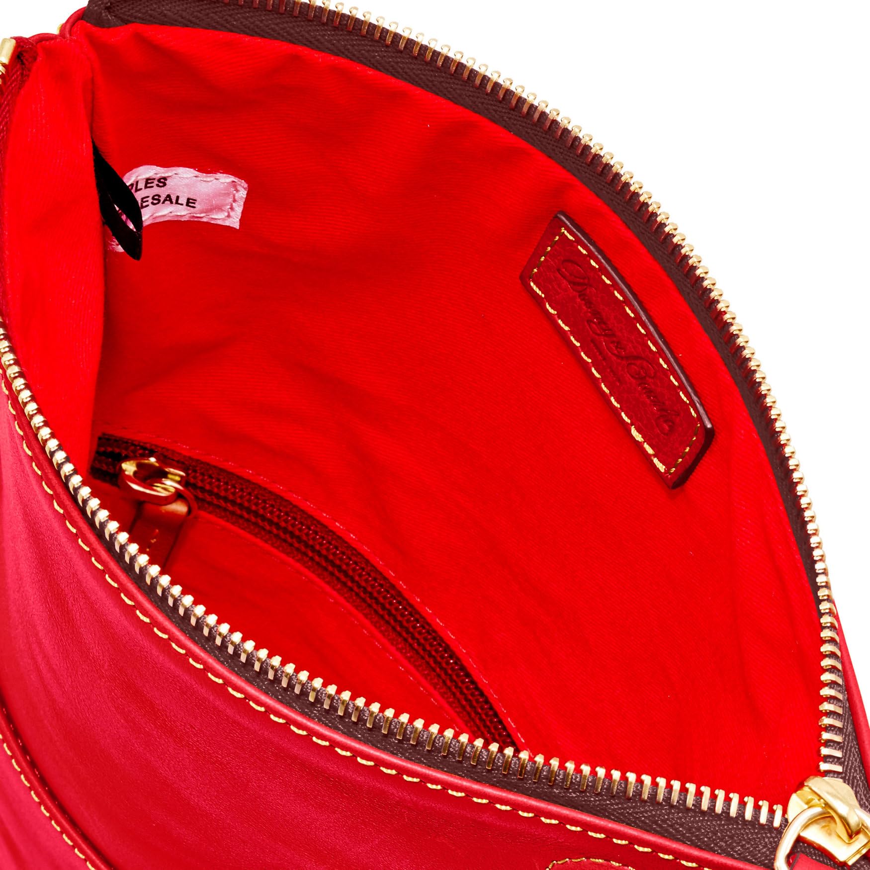 Dooney & Bourke Handbag, Florentine Foldover Zip Crossbody - Red