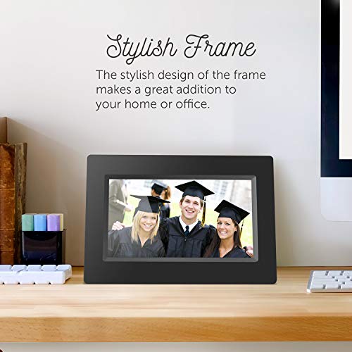 Aluratek 7 Inch LCD Digital Photo Frame with Auto Slideshow Using USB & SD/SDHC (ADPF07SF) β Black