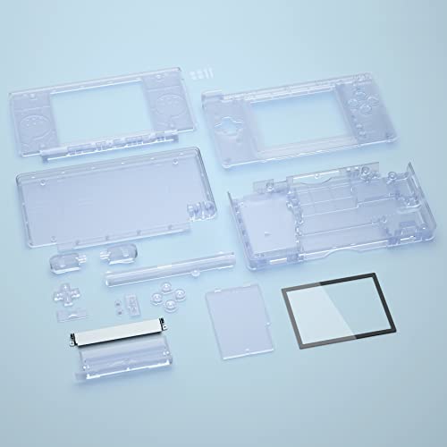 eXtremeRate Glacier Blue Replacement Full Housing Shell for Nintendo DS Lite, Custom Handheld Console Case Cover with Buttons, Screen Lens for Nintendo DS Lite NDSL - Console NOT Included
