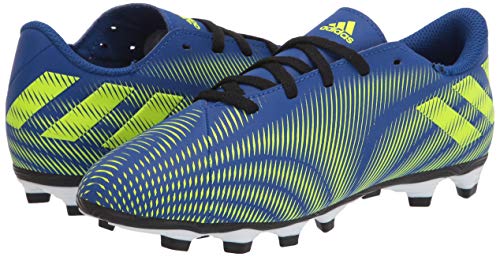 adidas Boy's Nemeziz .4 Firm Ground Soccer Shoe, Team Royal Blue/Solar Yellow/White, 4.5 Big Kid