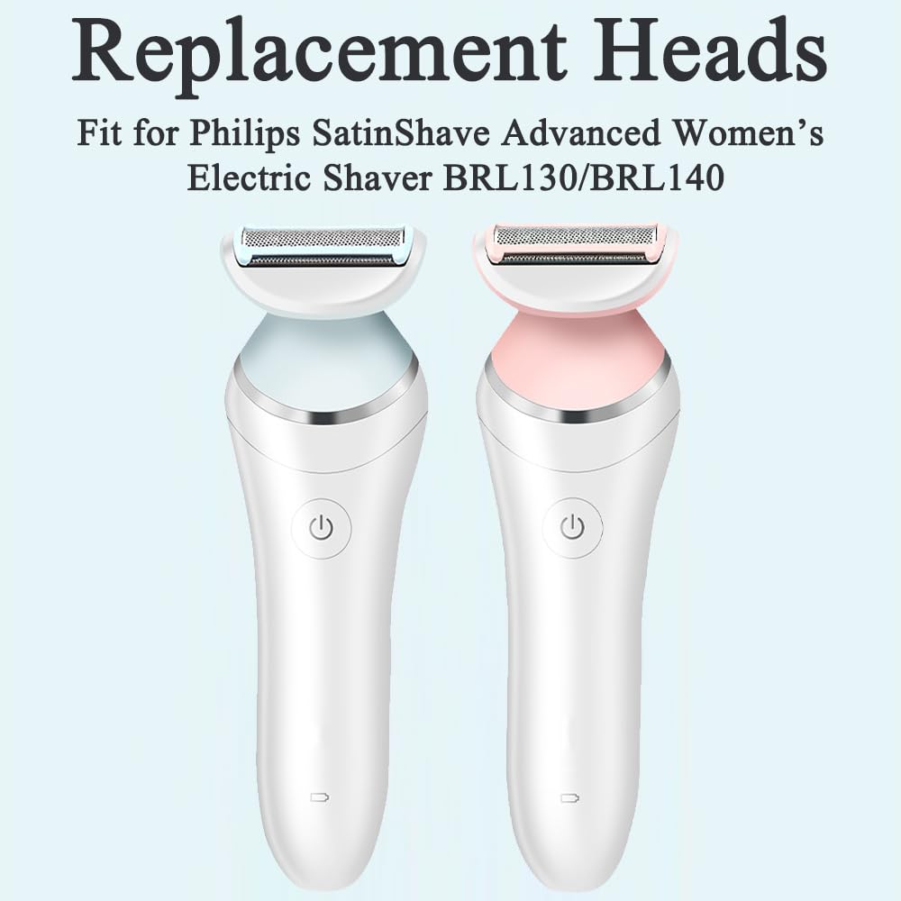 BRL140 Replacement Head Compatible with Philips SatinShave Advanced Women's Electric Shaver BRL140 BRL130 Wet and Dry Ladyshave Replacement Foil and Blade Philips Trimmer Razor Foil and Cutter (Pink)