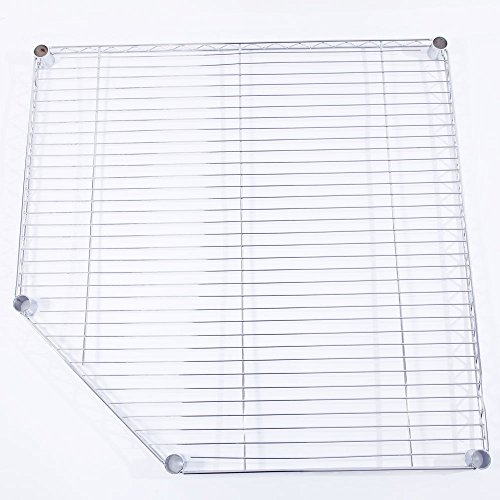 WEI WEI GLOBAL 6 Tiers Polygonal Corner Shelf, Metal Storage Standing Rack w/Wheels, Wire Shelving Unit for Kitchen, Garage and Living Room (Silver)