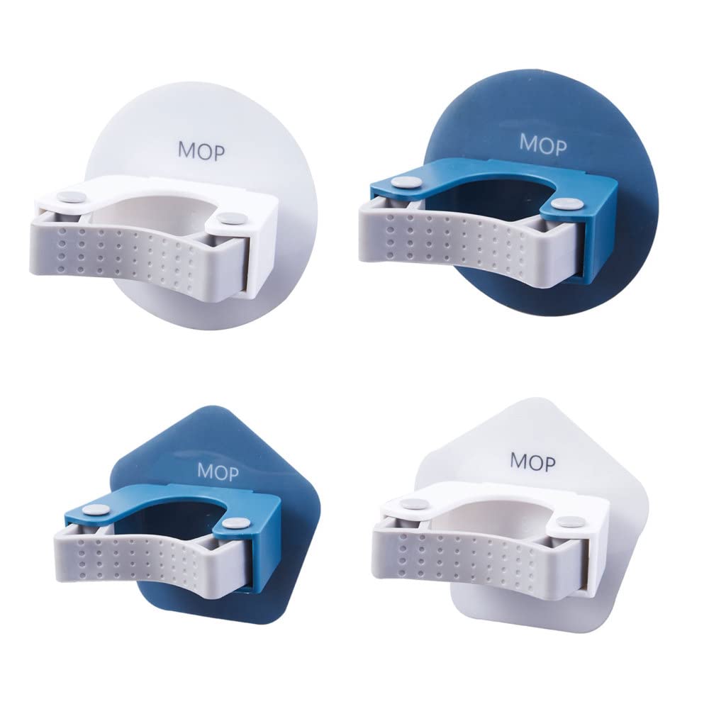 Bathroom Mop & Broom Holder Waterproof Oilproof Storage Organizer for Kitchen Garage Entryway