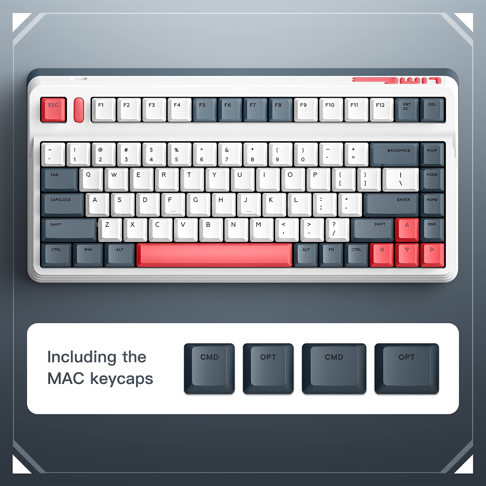 iQunix L80 Gaming Keyboard, 2.4G Wireless Mechanical Keyboard with Cherry MX Brown Switch, Compact 83 Keys RGB LED Backlit Hot Swappable Keyboard for Windows/Mac/Android/iOS