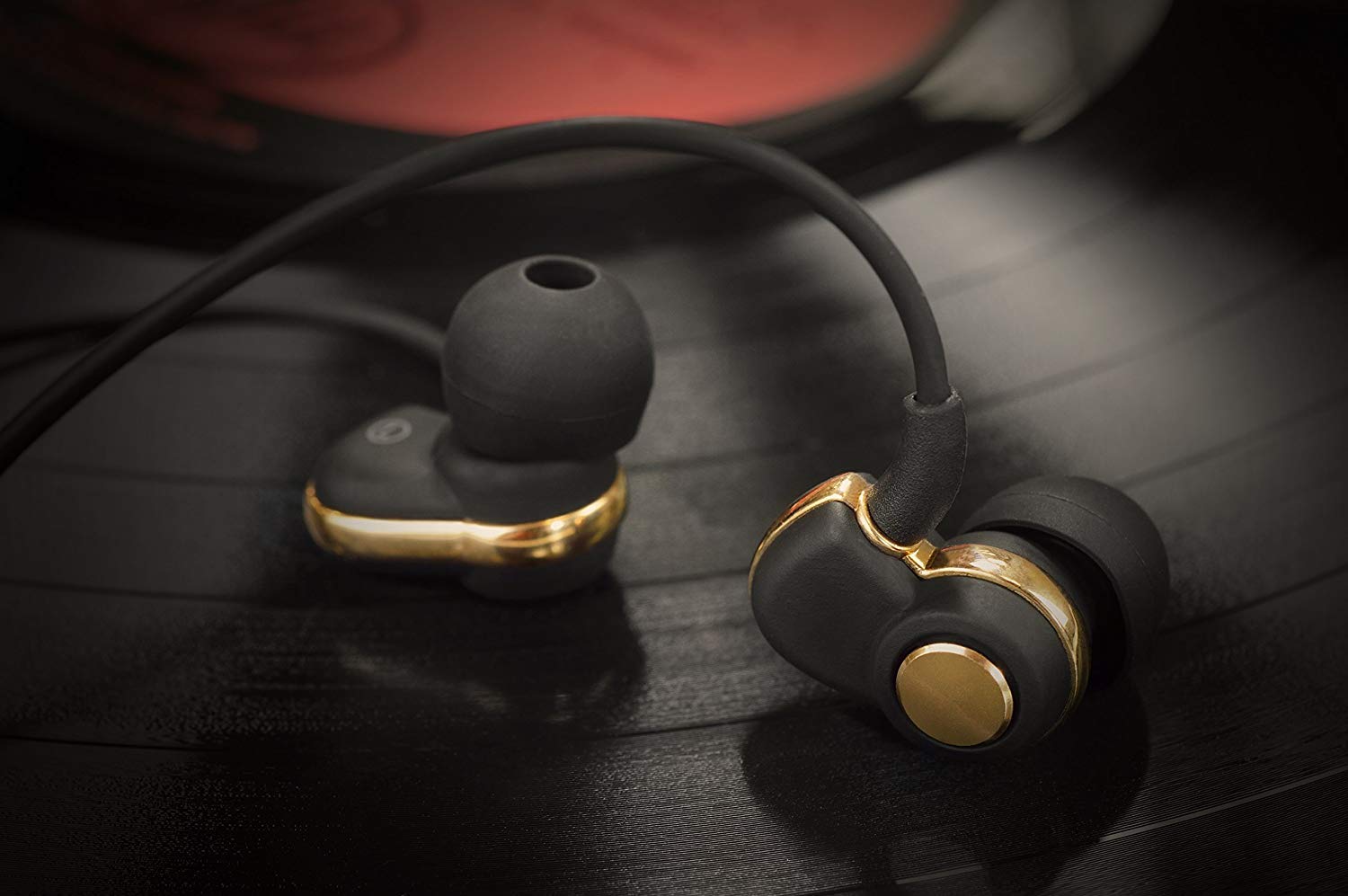 SoundMAGIC PL30+C Active Sport in-Ear Headphones with Microphone and Volume Control (Black/Gold)