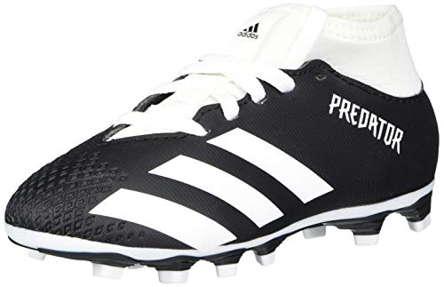 adidas boys Firm Ground Predator 20.4 Soccer Shoe, Black/White/Black, 1.5 Little Kid US