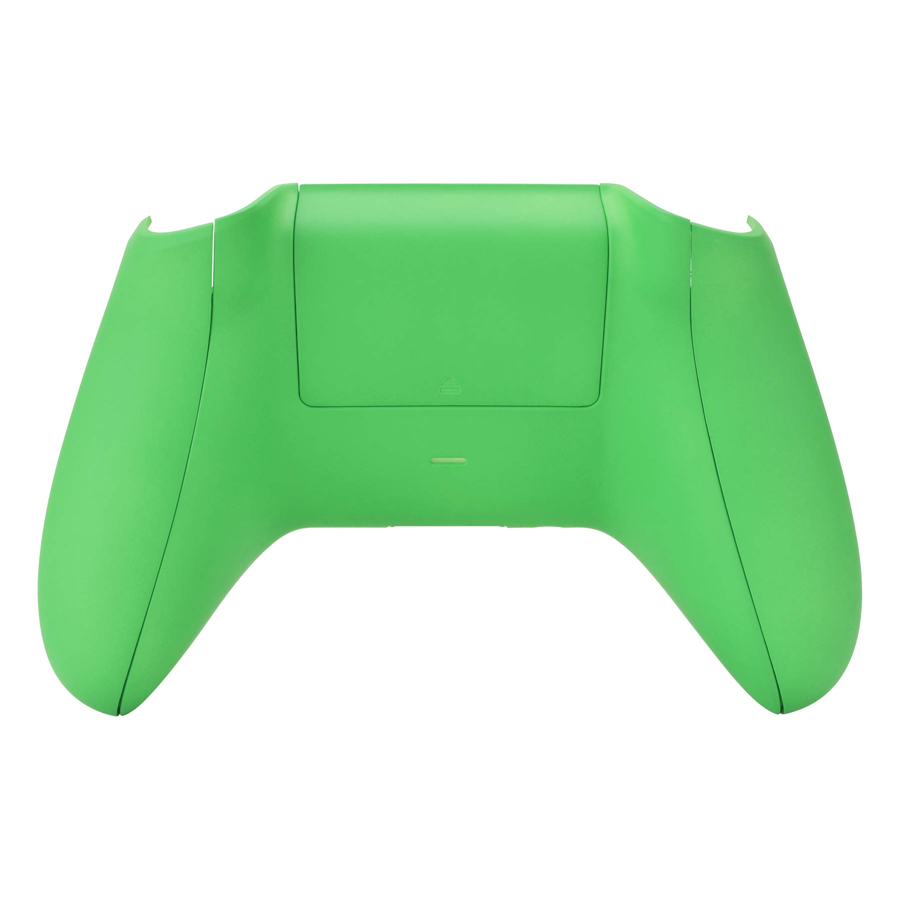 eXtremeRate Soft Touch Grip Custom Bottom Shell Back Panels for Xbox One S & One X Controller, Green Replacement Back Shell Side Rails w/Battery Cover for Xbox One S X Controller Model 1708