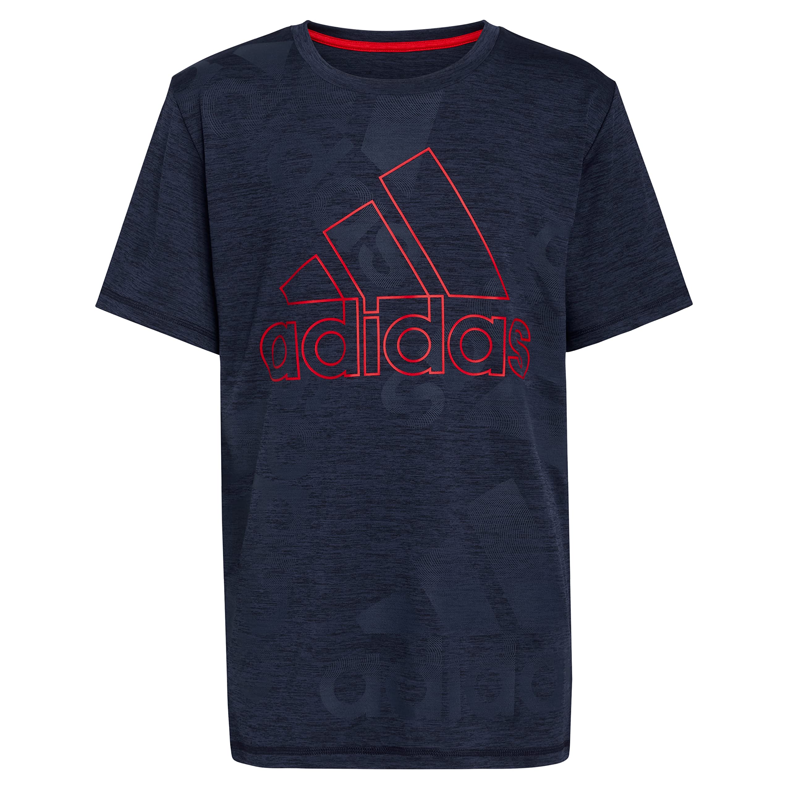 adidas boys Short Sleeve Aeroready® Bos Toss Tee T Shirt, Collegiate Navy Heather, X-Small US