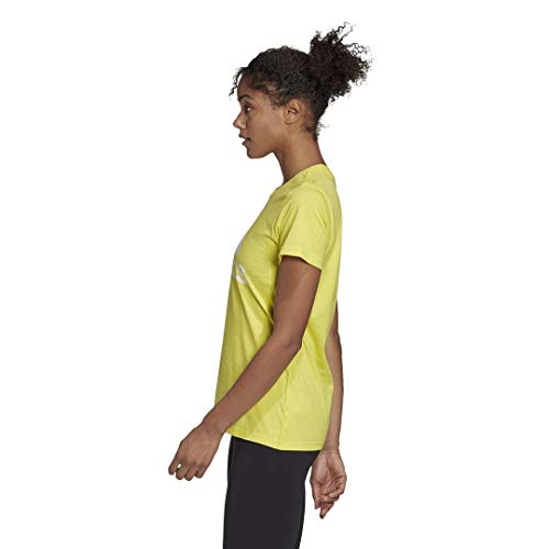 adidas Women's Must Haves Badge of Sport Tee, Shock Yellow, XX-Small