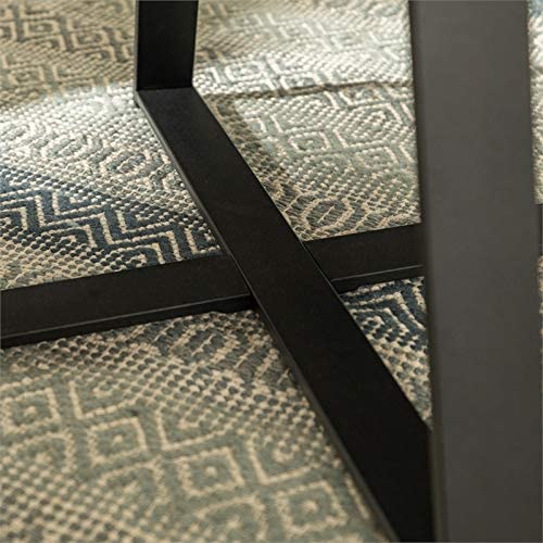 Walker Edison Anastasia Modern Metal Wrap X Base Coffee Table, 30 Inch, Dark Walnut and Black
