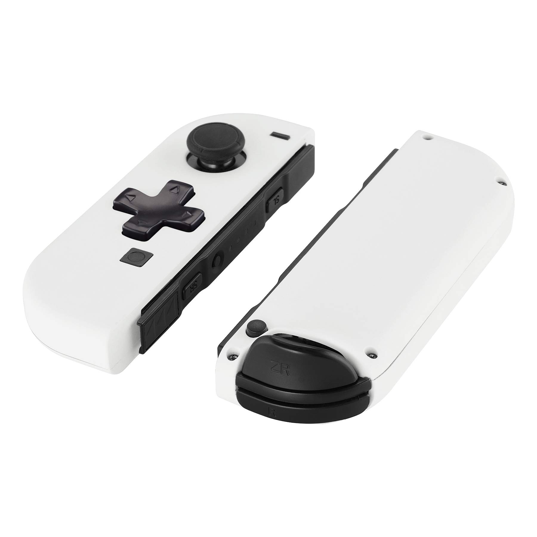 eXtremeRate White DIY Housing (D-Pad Version) with Full Set Buttons for Joycon Handheld Controller, Replacement Shell Case for Nintendo Switch & Switch OLED [Only The Shell, NOT The Joycon]