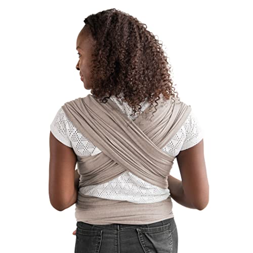 Moby Wrap Baby Carrier | Element for Newborns & Infants #1 Gift Keeps Safe Secure Adjustable All Body Types Perfect Mom Dad Taupe