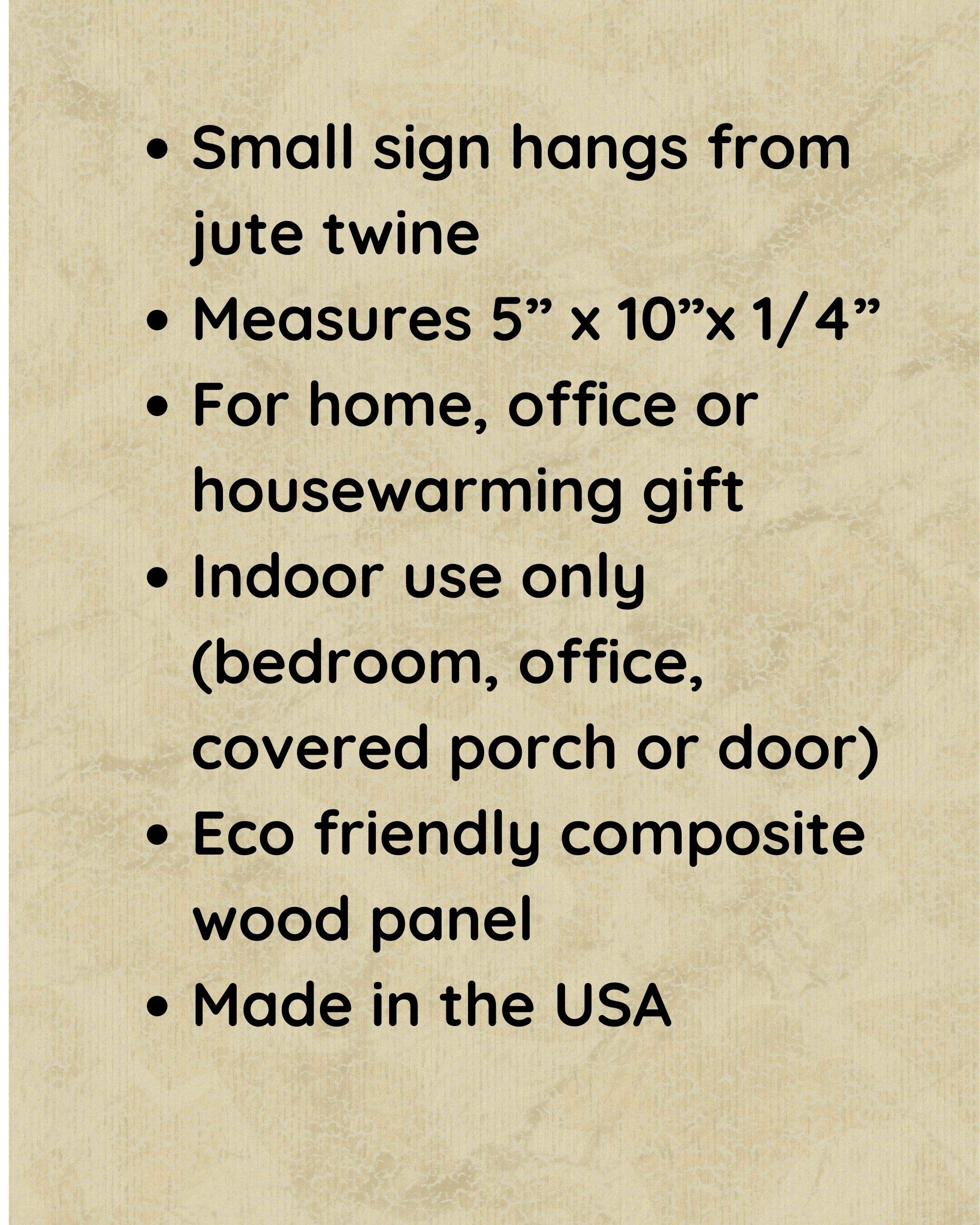 Aloha Hanging Wood Sign - Small Hawaiian Tropical Wall Decor Plaque - 10 x 5 Inches