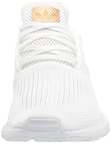 adidas Women's Swift Run Shoes, White/White/Copper Metallic, 5.5