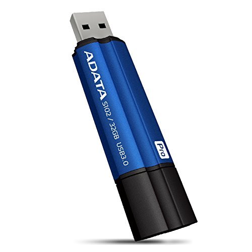 ADATA S102 Pro 128GB USB 3.0 Ultra Fast Read Speed up to 200 MB/s Flash Drive, Grey (AS102P-128G-RGY)