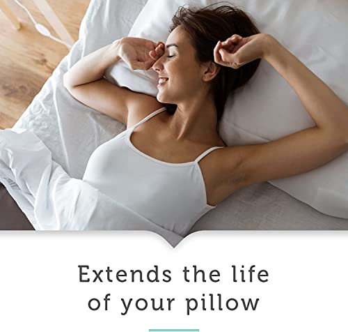 AllerEase 100% Breathable Cotton Pillow Protector for Sleeping, King 36" x 20" (Pack of 1) 2 Count