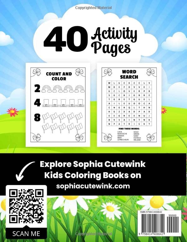 St. Patrick's Day: Activity Book for Kids Ages 4-8 - St Patricks Day Gifts