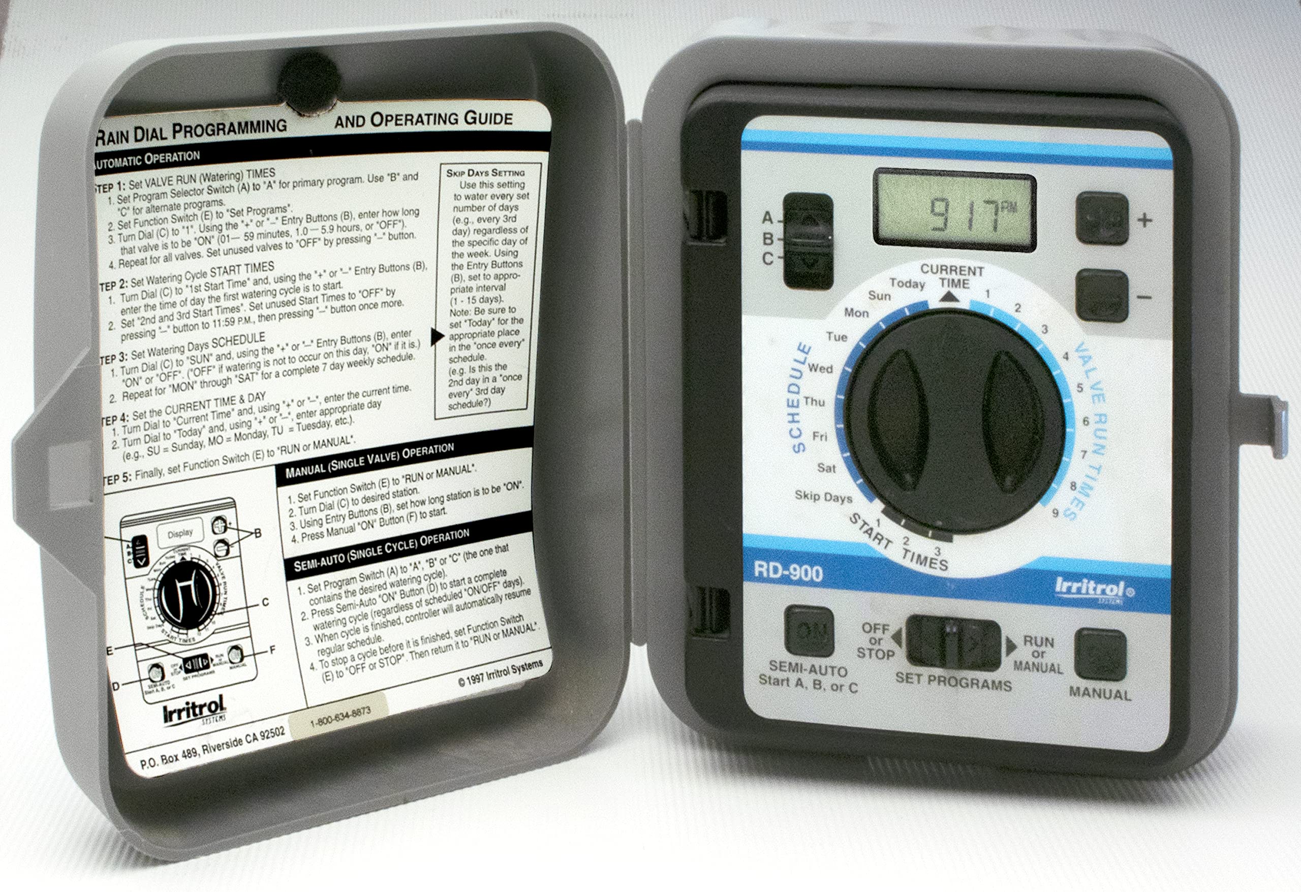 Irritrol Rain Dial RD900-INT-R 9 Station Indoor Irrigation Controller