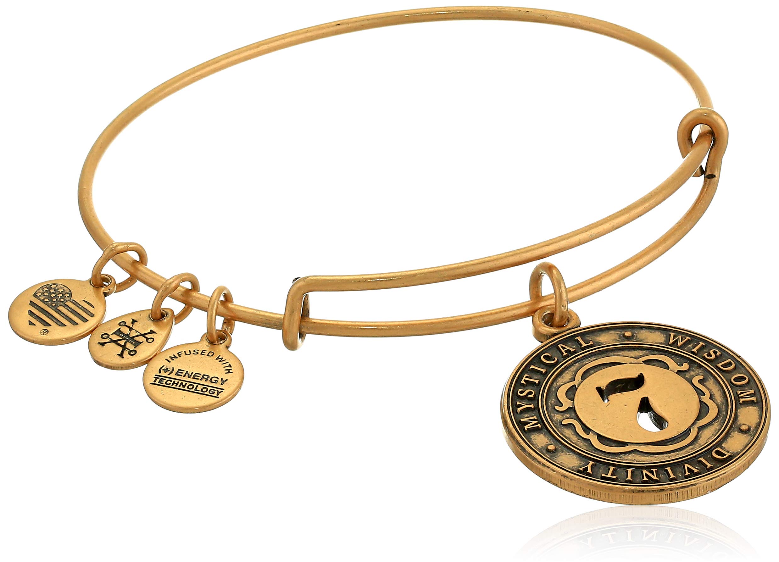 Alex And Ani Replenishment 19 Women's Numerology Number Seven, Charm Bangle, Rafaelian Gold