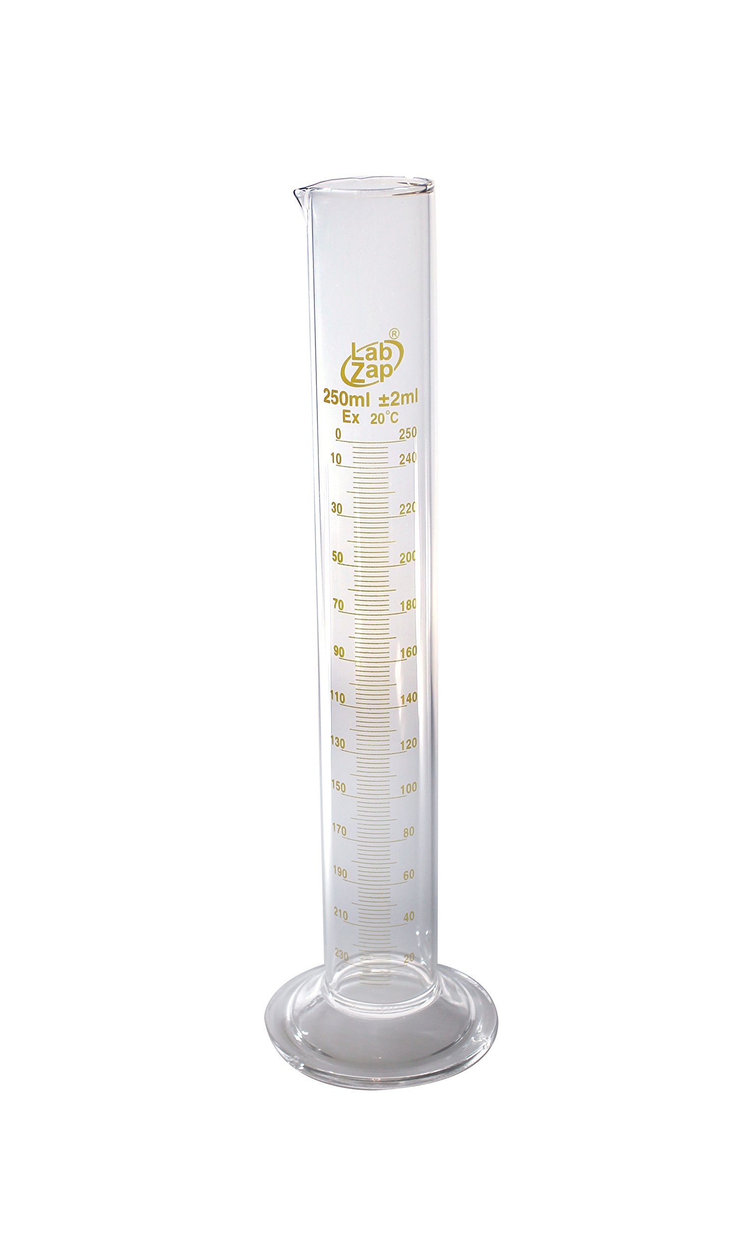 SEOH Graduated Cylinder Borosilicate Glass Round Base - Capacity (ml) 250