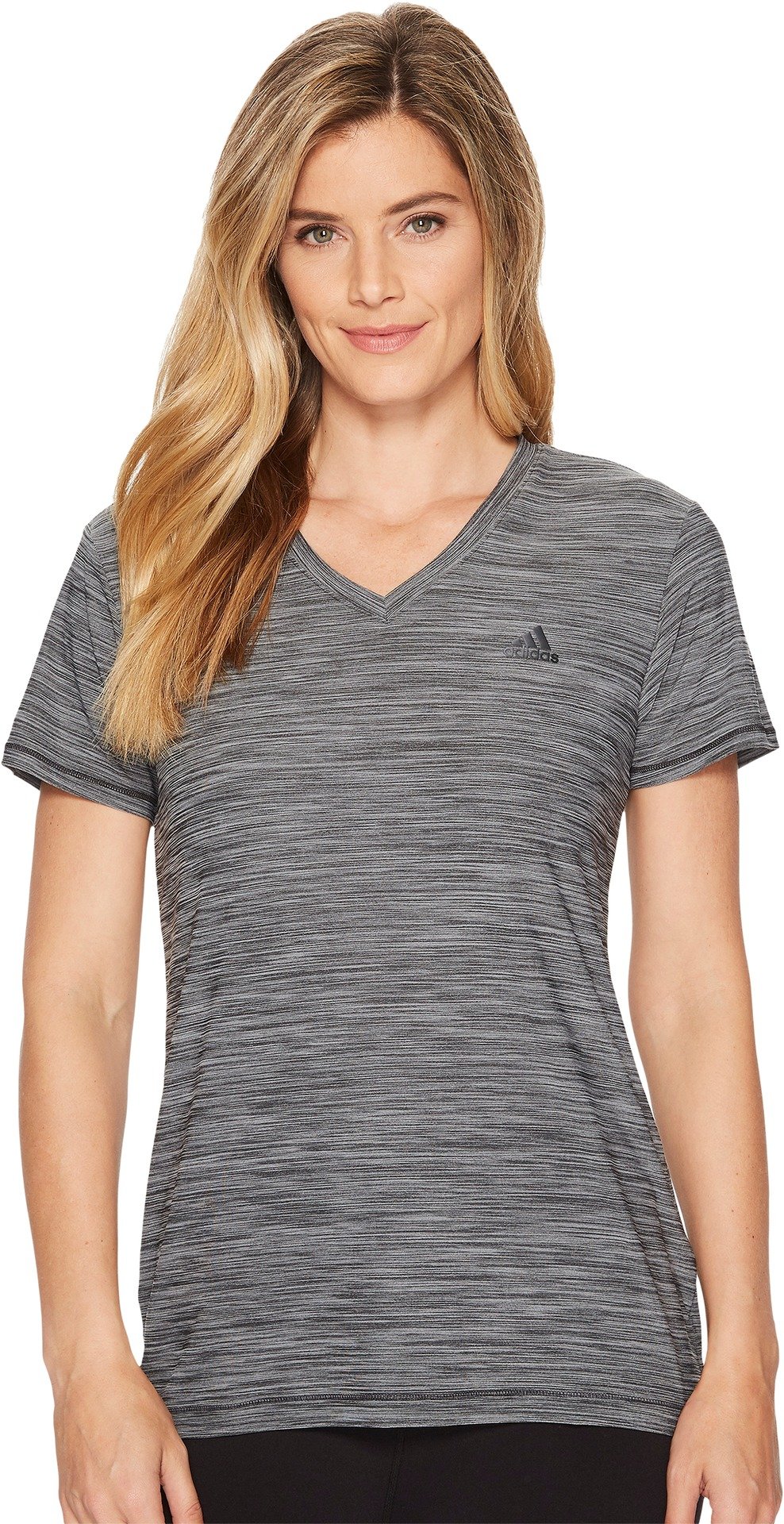 adidas Women's Climalite Tech Training Tee, Black/Black, Small