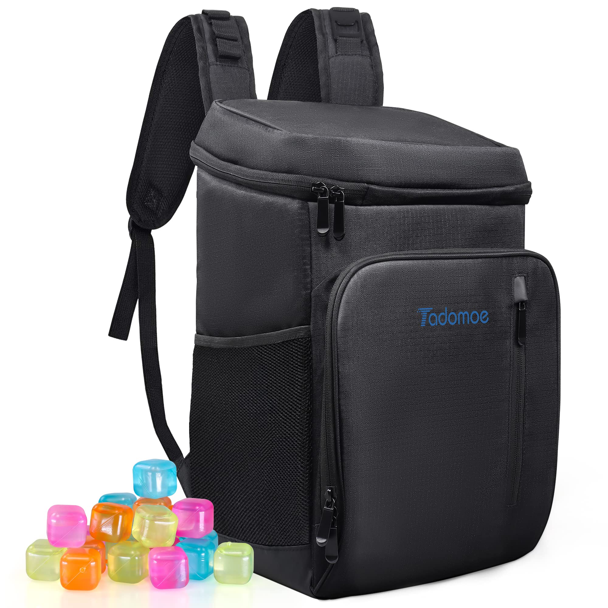 Backpack Coolers Insulated Leak Proof with Ice Tubes, Tadomoe 36 Cans Cooler Backpack Insulated Waterproof Cold for Up to 24 Hours, Lightweight Lunch Backpack for Picnics, Camping, Hiking, Beach, Park