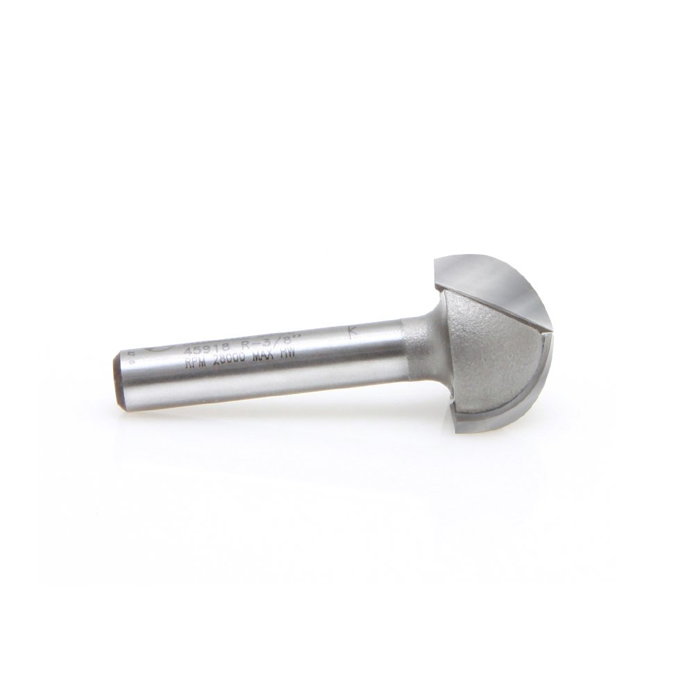 Amana Tool 45918 Core Box 3/4-Inch Diameter x 7/16-Inch Cutting Height x 3/8 Radius x 1/4-Inch Shank 2-Flute Carbide Tipped Router Bit