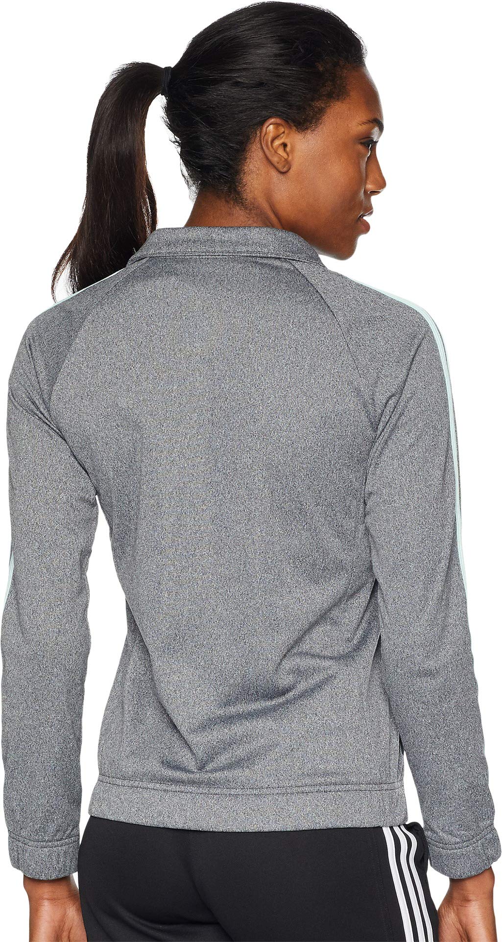 adidas Women's Designed-2-Move Track Jacket, Dark Grey/Clear Mint, Medium