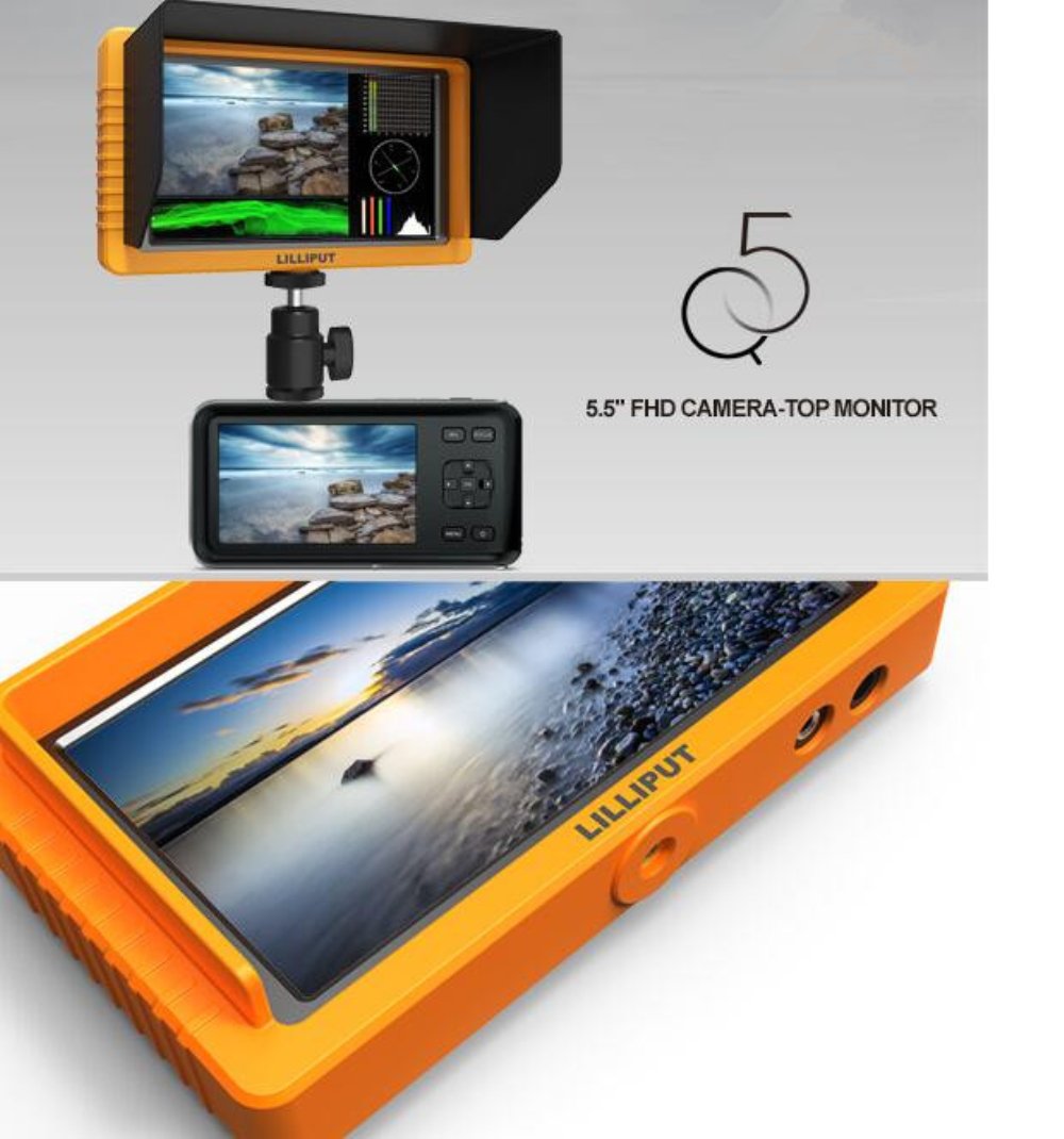 LILLIPUT Q5 5.5" FHD 1920x1080 Full HD Resolution SDI and HDMI Cross Conversion Monitor