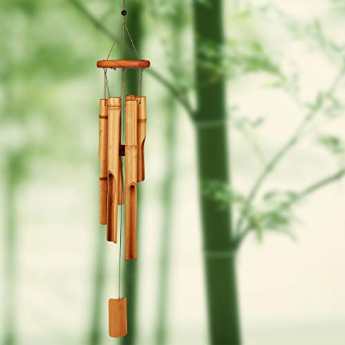 Bamboo Wind Chimes-30'' Wooden Wind Chimes for Outdoor & Indoor,Garden, Yark,Patio and Home Décor (30inch)