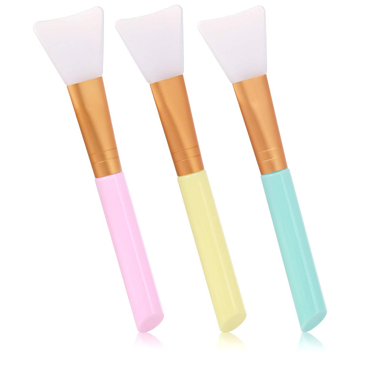 Akstore 5PCS Silicone Face Mask Brush,Mask Beauty Tool Soft Silicone Facial Mud Mask Applicator Brush Hairless Body Lotion And Body Butter Applicator Tools (White)