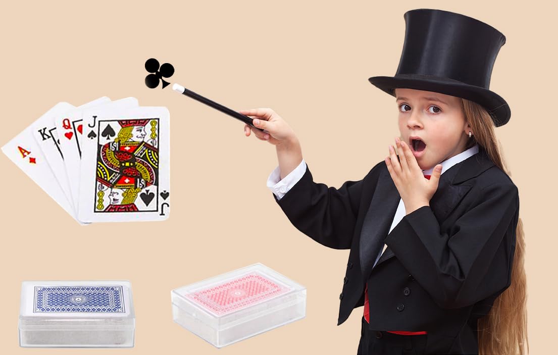 Mini Playing Cards Deck, Small Casino Card Games for Kids, Magic Party Favor, 2.5" Inches (12-Pack)