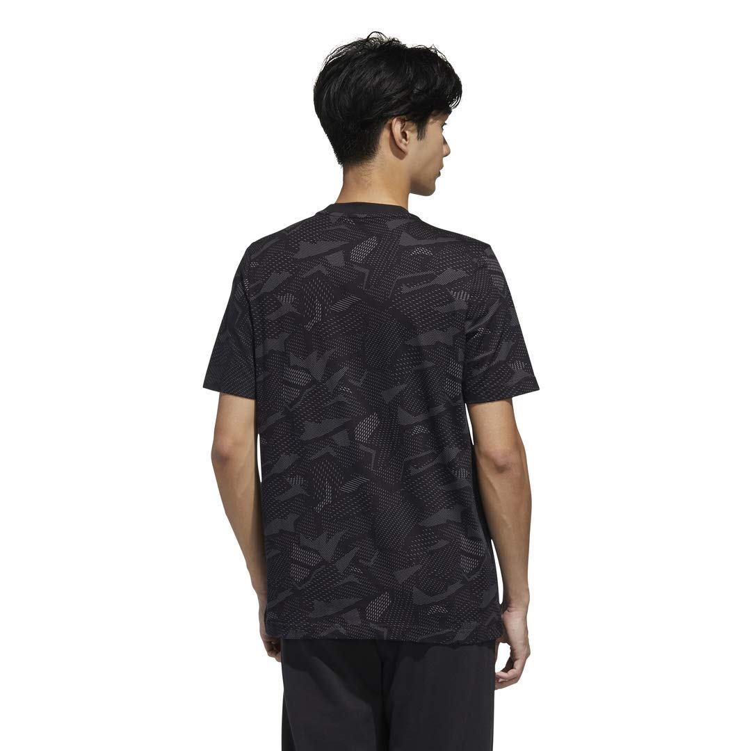 adidas mens Essentials All Over Print T-Shirt Team Royal Blue/White Large